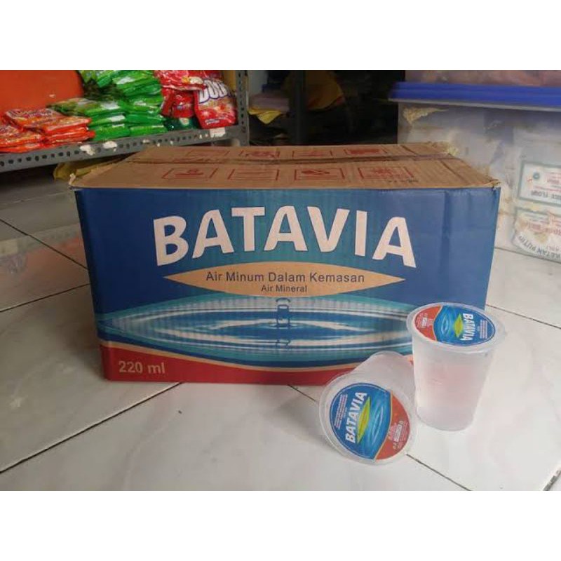 Jual BATAVIA AIR MINERAL GELAS 220ML X 48 GELAS - 1 DUS | Shopee Indonesia