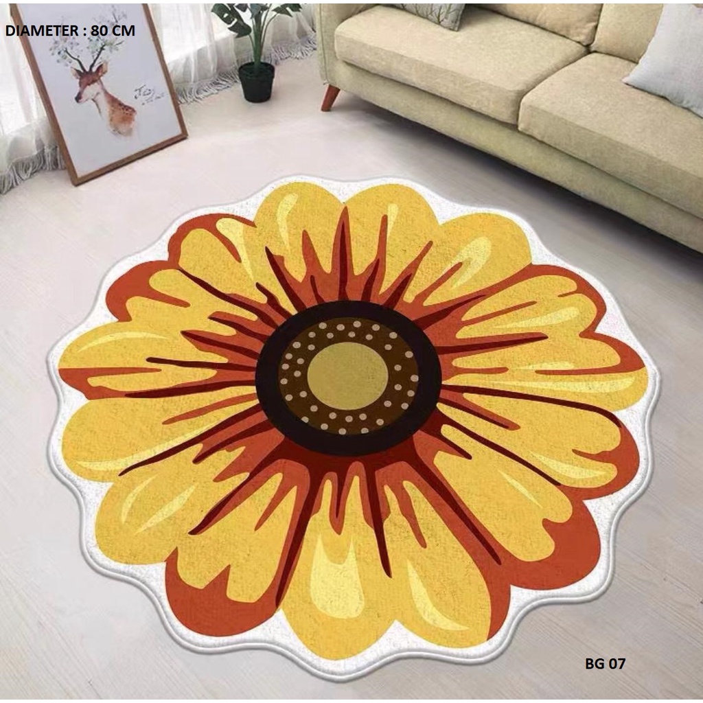 Jual KARPET LANTAI BULU LEMBUT/ KARPET MOTIF BUNGA/ KARPET MODERN ...