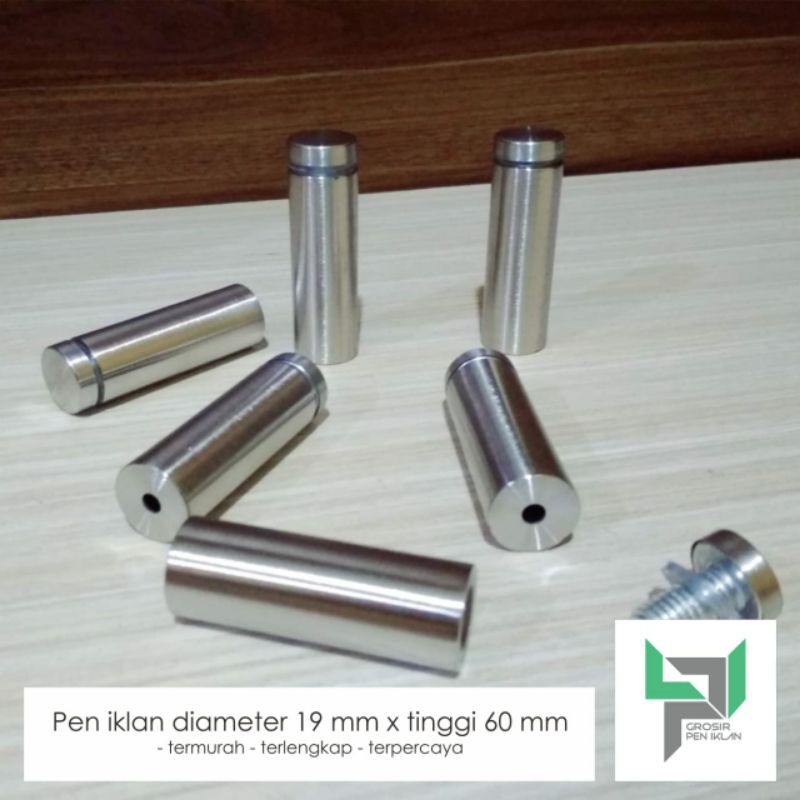 Jual Pen iklan 19x60 19 x 60 baut acrylic baut kaca baut display stabil ...