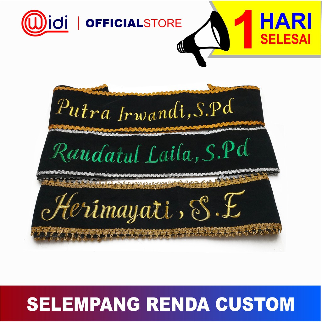 Jual Selempang Wisuda Ultah Renda Gold & Silver Warna Custom | Shopee ...