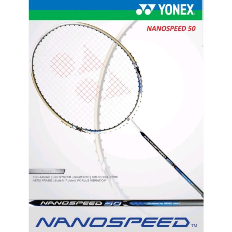 Jual RAKET YONEX NANOSPEED 50 FREE SENAR YONEX BG 5 MATCH ORIGINAL | Shopee Indonesia