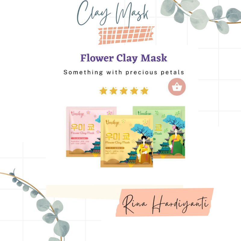 Jual [ COD ] CLAY MASK BY UMIKYO-MASKER WAJAH 15GR ( FREE 1 SPATULA ...