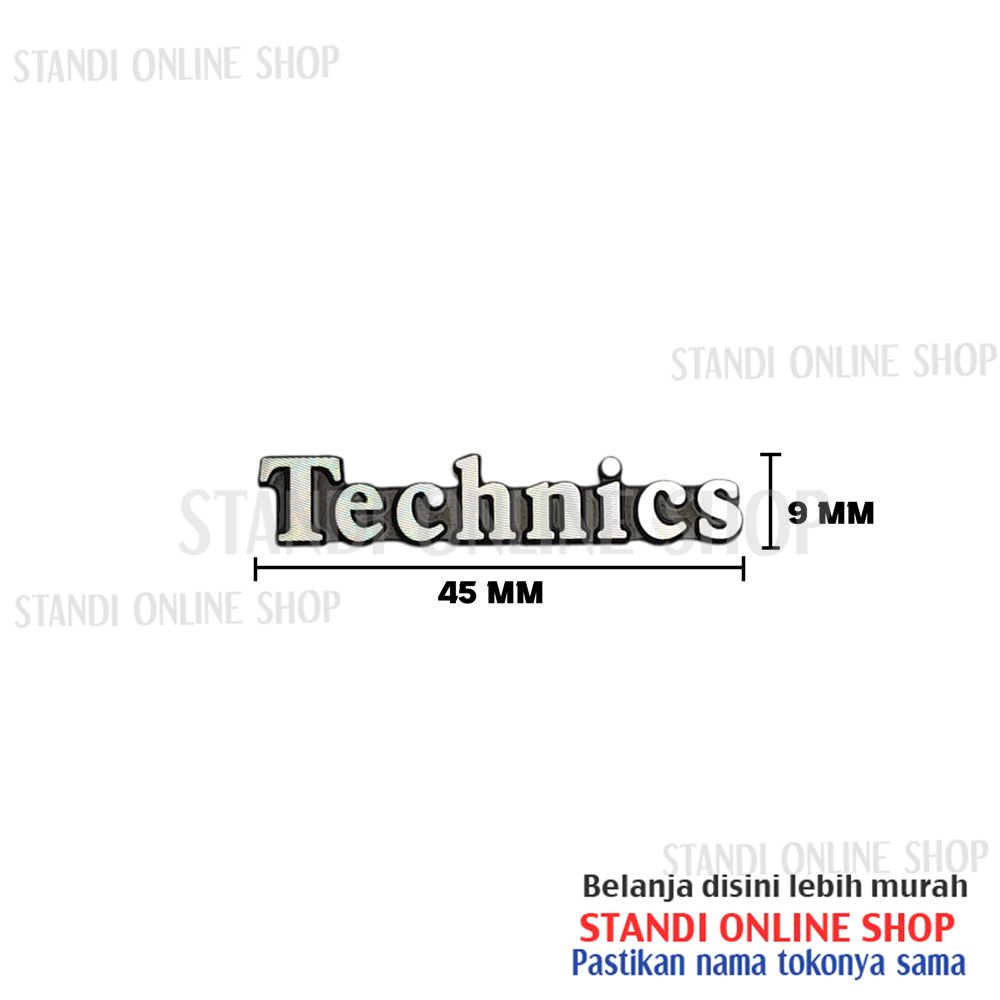 Jual Emblem Aluminium Sticker Decals 3D Logo Technics Audio Speaker ...