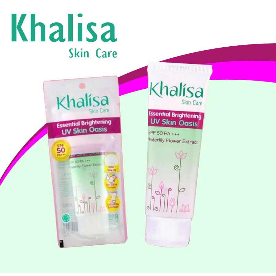 Jual Khalisa Essential Brightening UV Skin Oasis SPF50 dan PA ...