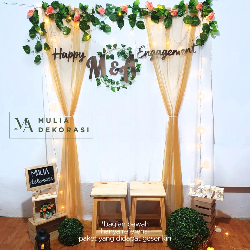 Jual Dekorasi Lamaran Backdrop Nikahan PhotoBooth DIY Akad Nikah Aqiqah ...