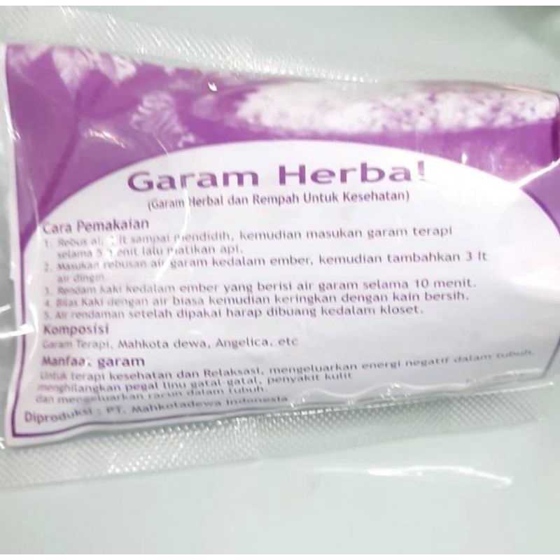 Jual Garam Therapy Herbal Merelakasi Otot dan Syaraf Terkilir Pasca ...