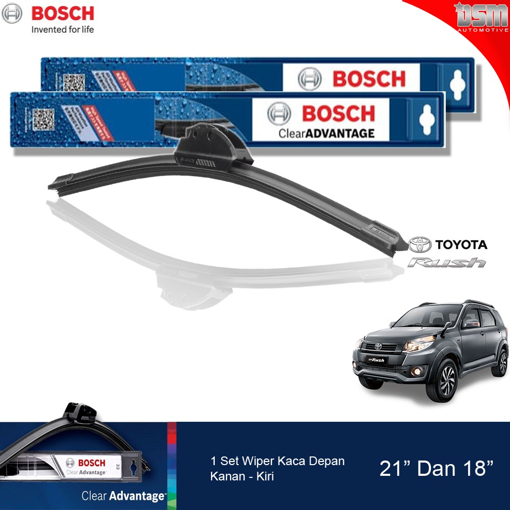 Jual Bosch Clear Advantage Frameless / Wiper Frameless Toyota Rush Old 21" dan 18" / Wiper Depan ...