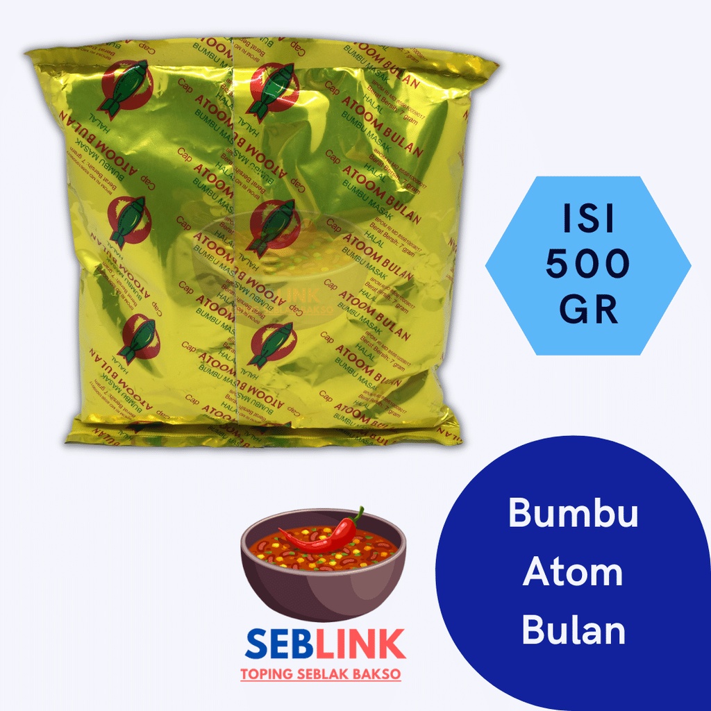 Jual Bumbu Tabur Asin Gurih Atom Bulan 500gr | Shopee Indonesia