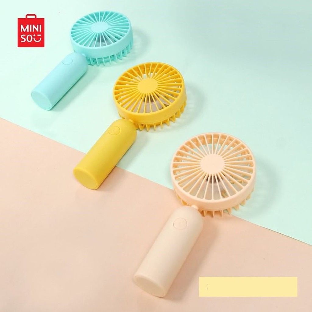 Jual MINISO NEW MINI PORTABLE FAN 1200mAh. Uk 8,9x4x18cm. kipas angin ...