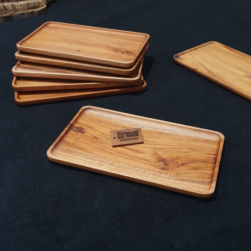 Jual Recta tray 30cm x 17,5cm piring kayu nampan Rustic ( kayu utuh ...