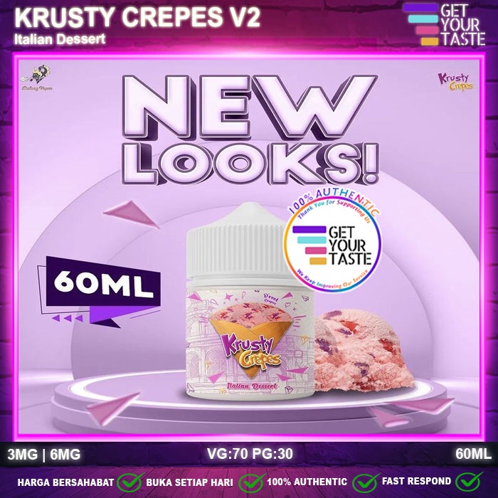 Jual Liquid Krusty Crepes V2 Italian Dessert 60ML By Java Juice ...
