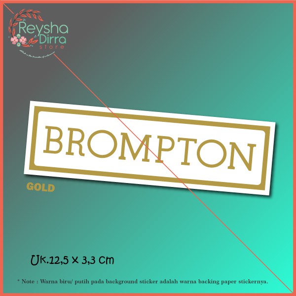 Jual Sticker BROMPTON | Cutting Sticker BROMPTON | Sticker Frame Sepeda | Shopee Indonesia