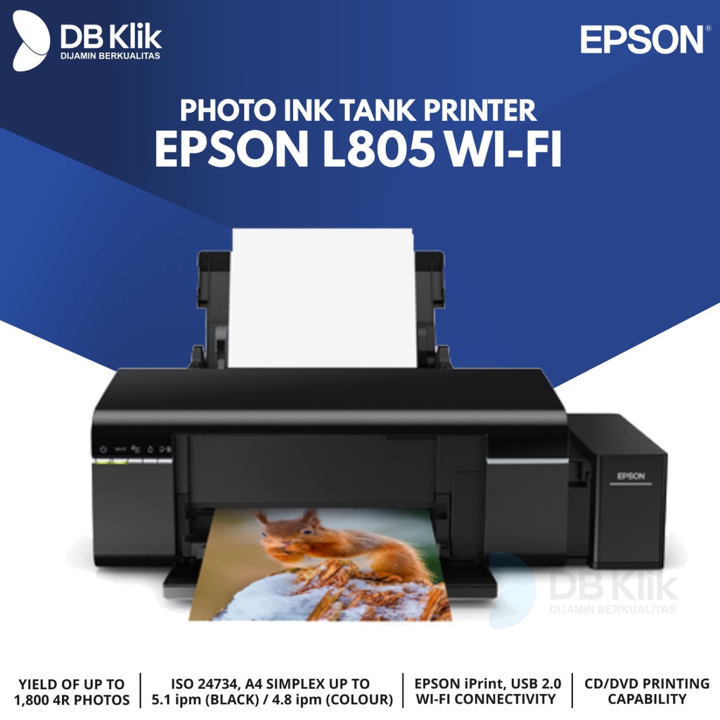 Jual Printer EPSON L805 Ink Tank Wi-Fi - Wireless Printer Epson L805 | Shopee Indonesia