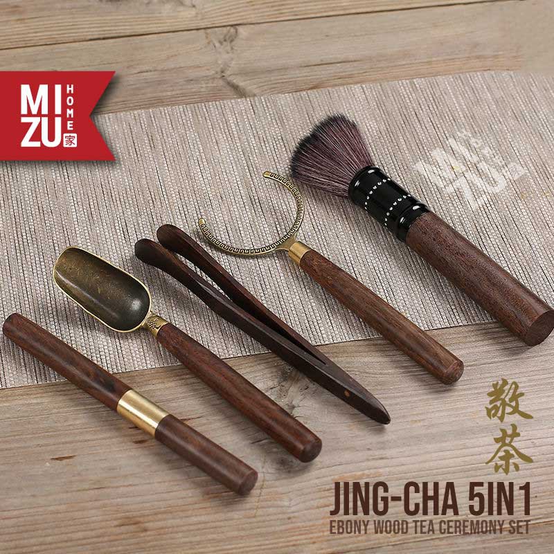 Jual MIZU JING-CHA 5in1 Ebony Wood Tea Ceremony Set Aksesoris Kung Fu ...