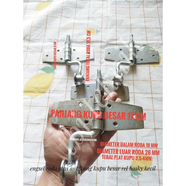 Jual engsel roda atas as tikung kupu besar rel hasky kecil | Shopee ...