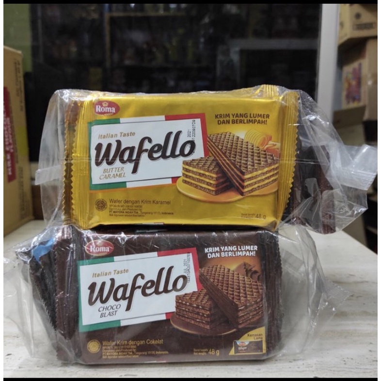 Jual Wafello 2000 Sachet ( Renceng ) Wafer Roma - Butter caramel Choco ...