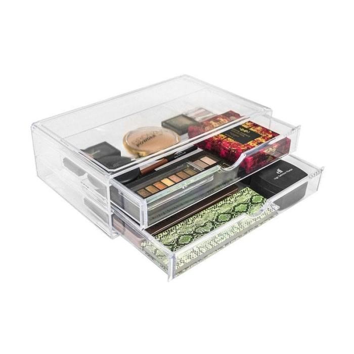 Jual Laci | Tempat Makeup Akrilik 2 Drawer Ukuran Besar (Import ...
