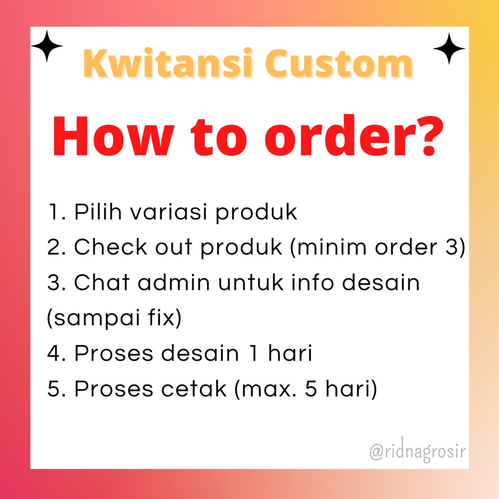 Jual KWITANSI CUSTOM 2 PLY FREE DESAIN UKURAN 1/3 FOLIO ISI 100 LEMBAR ...