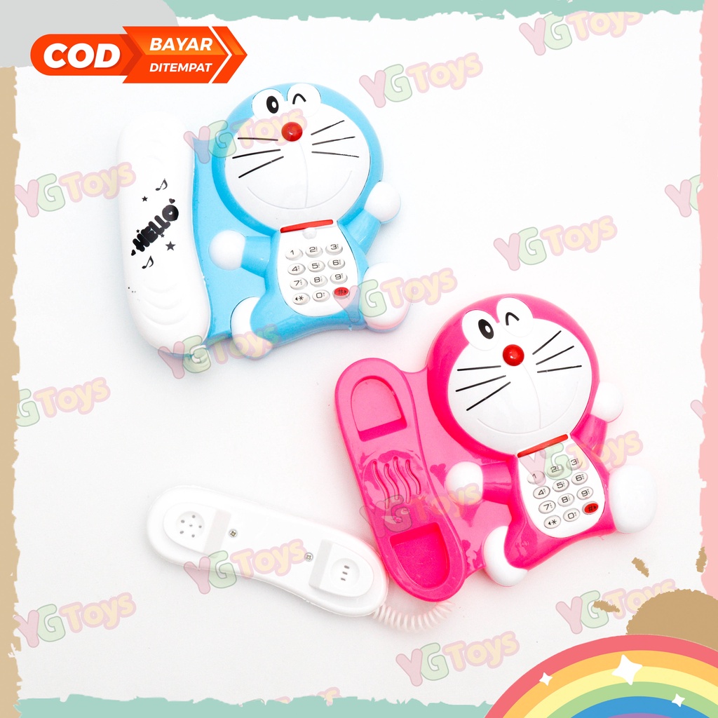 Jual YGtoys Mainan Telepon Anak Perempuan Cewek Karakter Doraemon ...