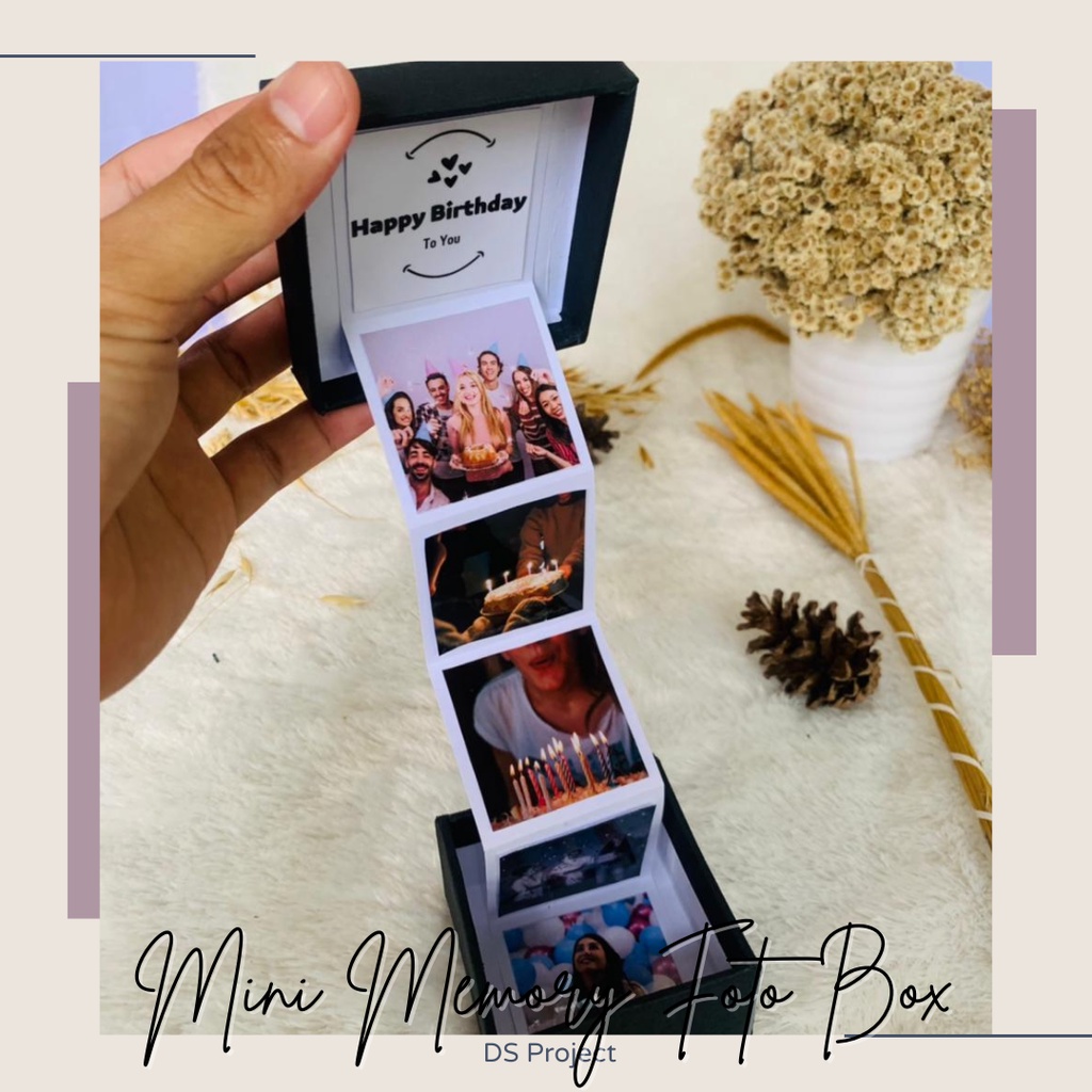 Jual Box Mini Memory 6 foto hadiah ulang tahun untuk bestie / pacar ...