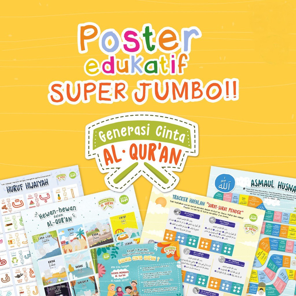Jual [NEW] Poster Edukatif Anak Muslim Super Jumbo Generasi Cinta Al ...