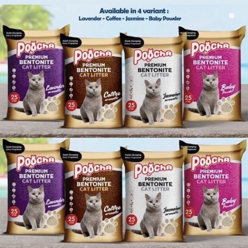 Jual POOCHA Cat Litter 25 Liter - Pasir Kucing Gumpal Wangi | Shopee ...