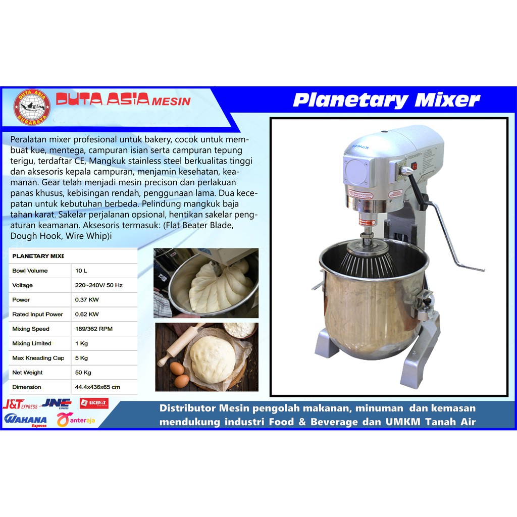 Jual PLANETARY MIXER 10 LITER (WITH COVER) | Shopee Indonesia