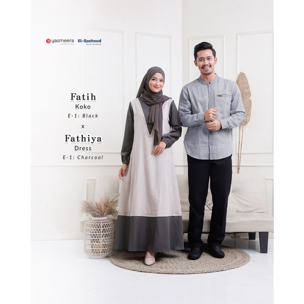 Jual COUPLE YASMEERA 2022 E01 ORIGINAL FATHIYA DRESS GAMIS DEWASA ...