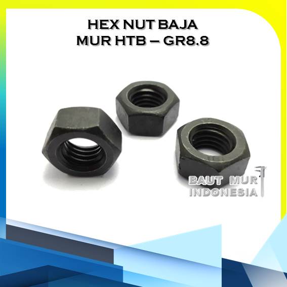 Jual MUR HEX NUT GR8.8 HITAM M14 ISI 10PCS | Shopee Indonesia