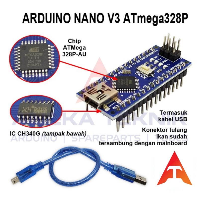Jual Arduino NANO V3.0 ATMega328P Modul | Shopee Indonesia Jual Arduino NANO V3.0 ATMega328P Modul | Shopee Indonesia