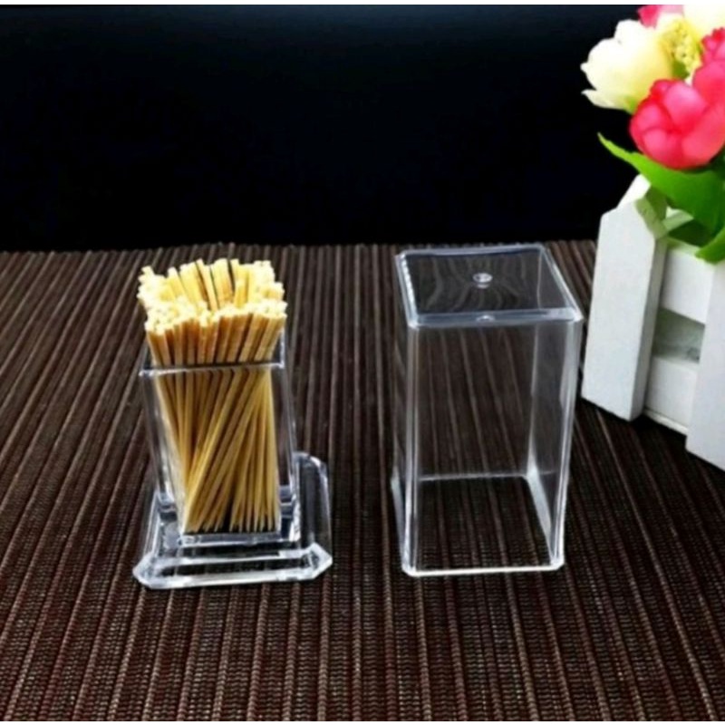 Jual tempat tusuk gigi.kotak akrilik original % | Shopee Indonesia