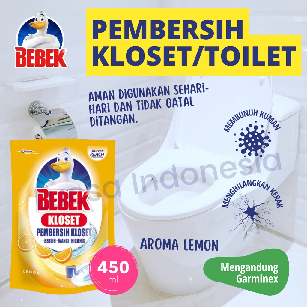 Jual Bebek Kloset Lemon Pouch 450ml – Pembersih Toilet WC Closet ...