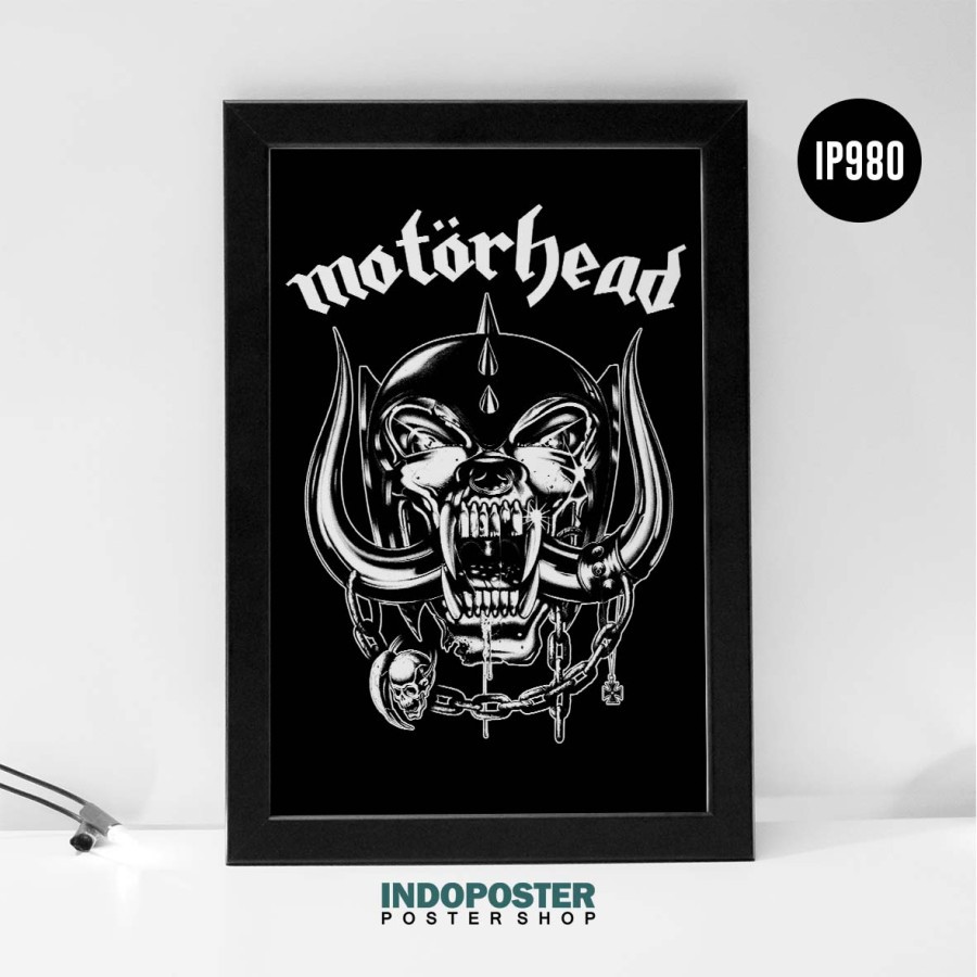 Jual Poster Motorhead Band Logo Black White A3 45X30cm | Shopee Indonesia
