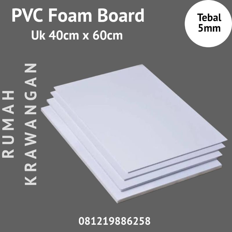Jual PVC BOARD / PVC FOAM BOARD UK 40X60CM TEBAL 5MM | Shopee Indonesia