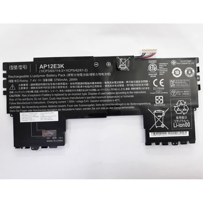 Jual Baterai Ori Acer Aspire Ultrabook S7-191 Ap12E3K 11 Inchi | Shopee ...