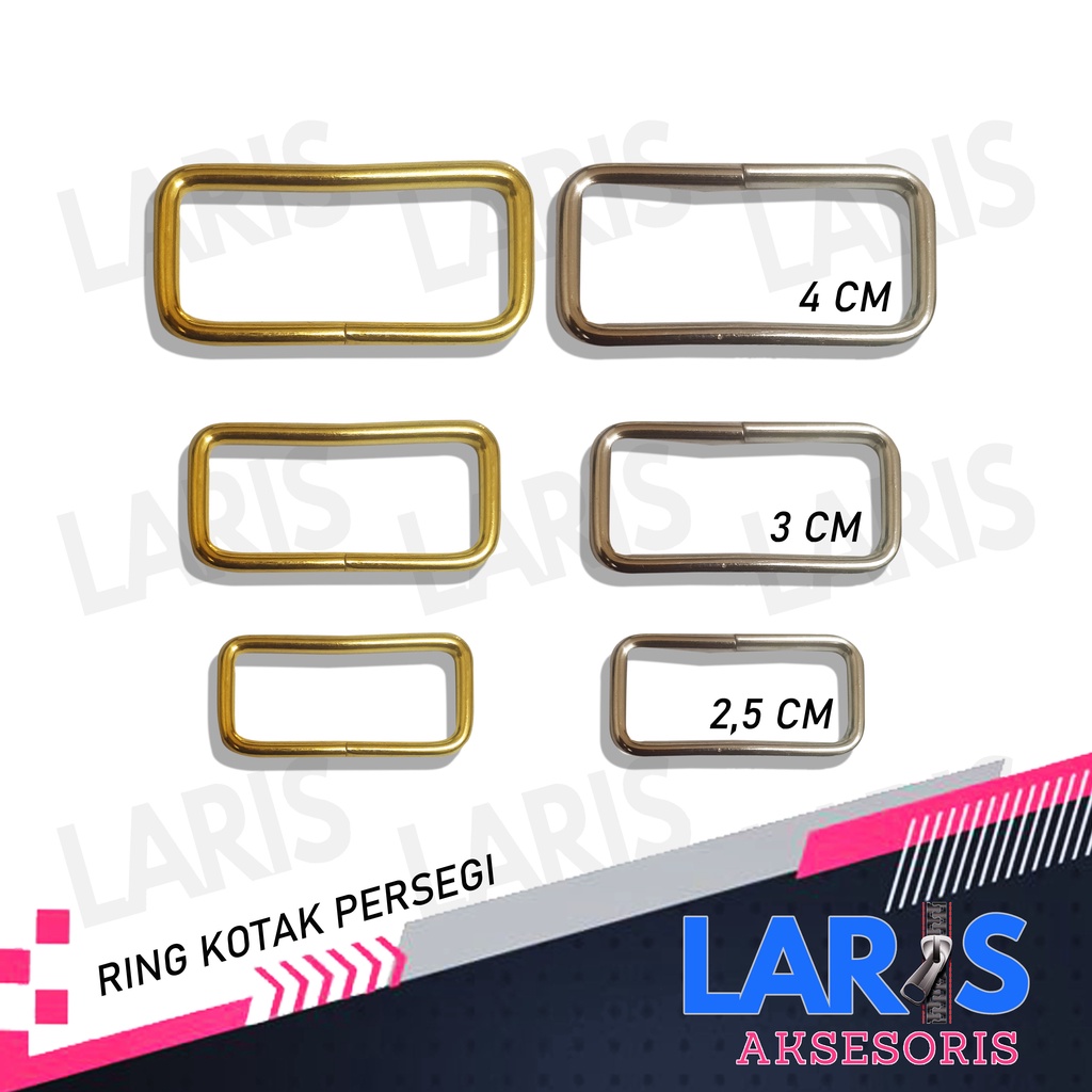 Jual Ring Kotak Persegi Aksesoris Tas Tebal 3 mm (IMPORT) | Shopee ...