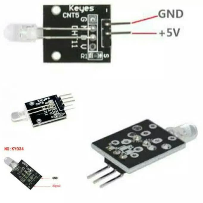 Jual Ky-034 Arduino Raspberry Pi Sensor Ky034 7 Colour Led Flash-Module Artec01 Dijamin | Shopee ...