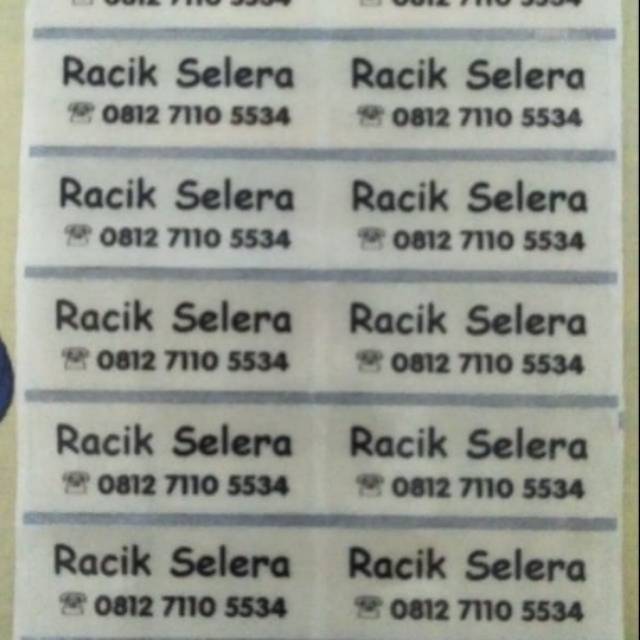 Jual Label nama transparan spesial request | Shopee Indonesia