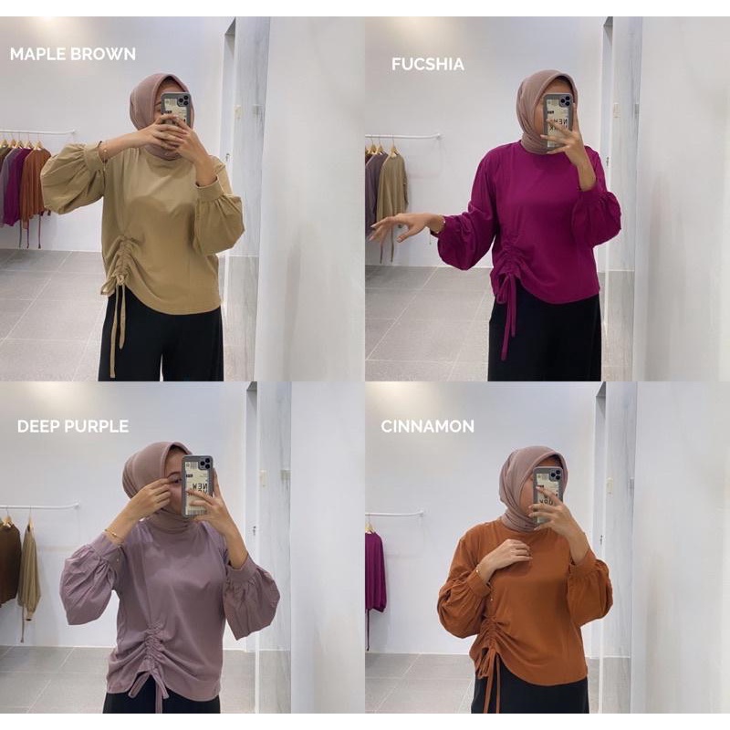 Jual ADIVA TOP BLOUSE // SASMITA BLOUSE CRINCLE SERUT | Shopee Indonesia