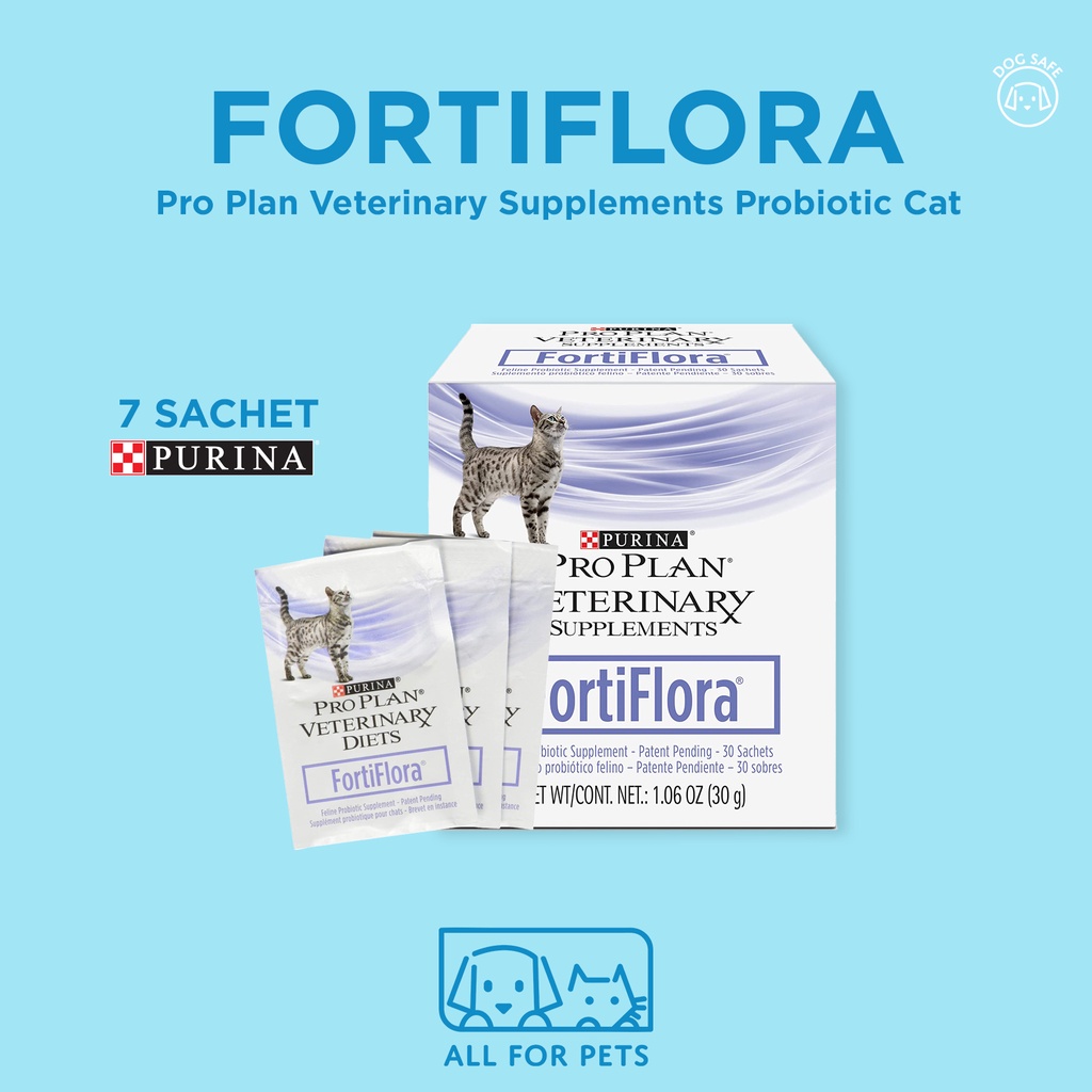 Jual Purina Pro Plan FortiFlora Probiotic Cat Kucing per 7 Sachet ...