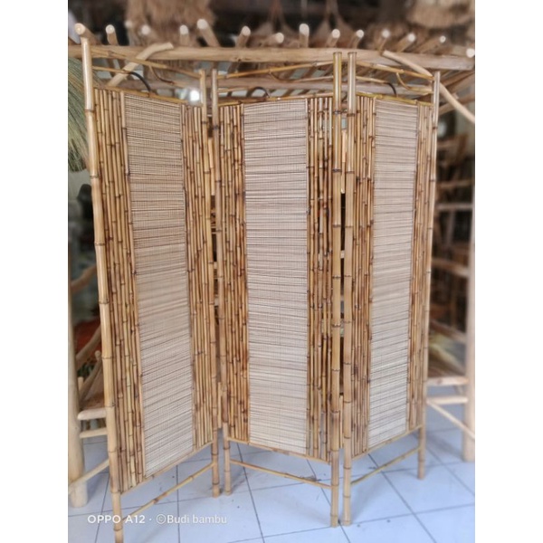 Jual PARTISI BAMBU KOMBINASI PENYEKAT DEFIDER RUANGAN MULTIFUNGSI ...