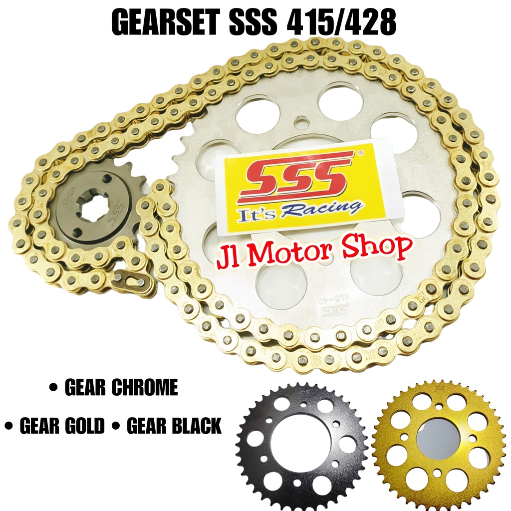 Jual Gir Gear Set GearSet SSS 415 428 Supra x 125 Karisma Blade New Revo Dll Kph top | Shopee ...