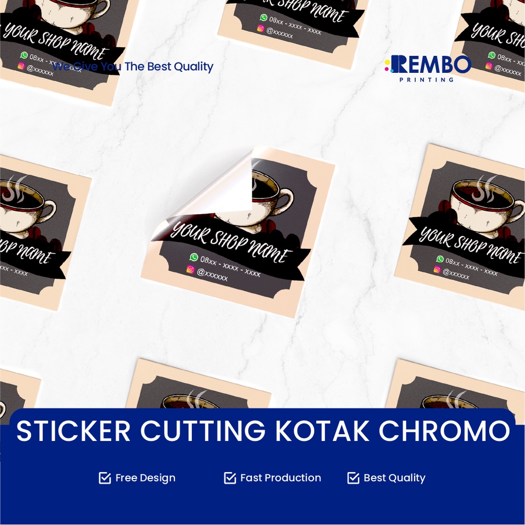 Jual CETAK STIKER LABEL KOTAK CUSTOM CHROMO OLSHOP STICKER KEMASAN ...