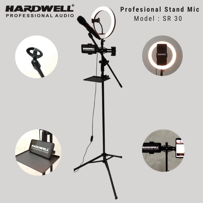 Jual Stand Mic Hardwell SR 30 Tripod Microphone Lantai Hardwell SR 30 | Shopee Indonesia