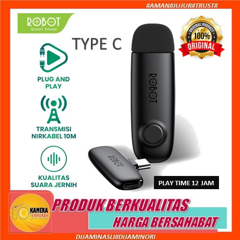 Jual MICROPHONE TYPE C BLUETOOTH ROBOT RS20 Connector Wireless ...