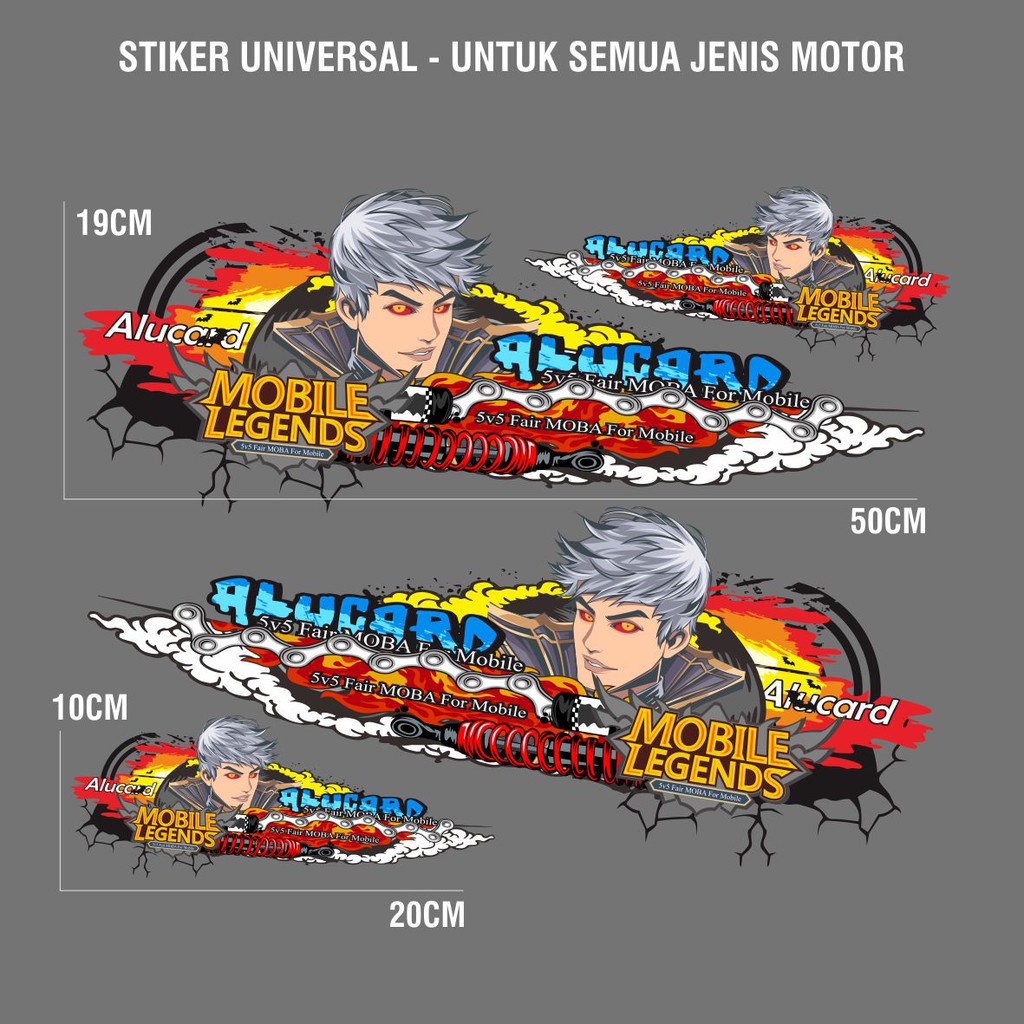 Jual STIKER UNIVERSAL UNTUK SEMUA MOTOR - MOBILE LEGEND ALUCARD ...