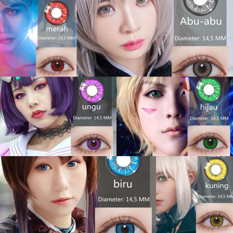 Jual Softlens Cosplay normal softlens warna softlens merah softlens ...