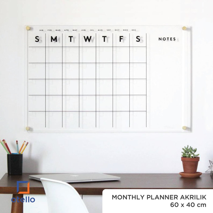 Jual Monthly Planner Akrilik | Wall Planner Dinding | Schedule Board ...