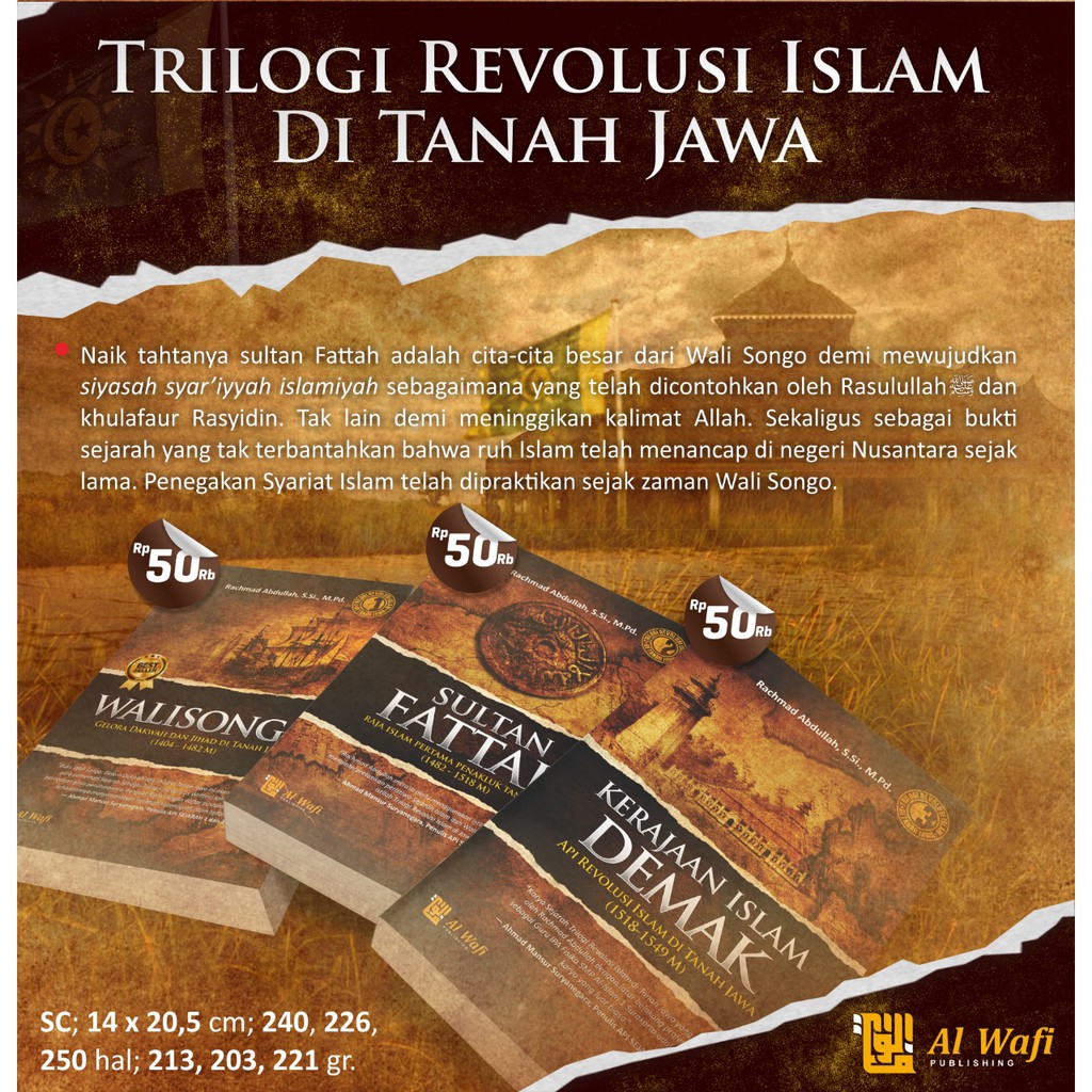 Jual Paket Trilogi Buku Babad Tanah Jawa (Walisongo, Sultan Fatah dan ...