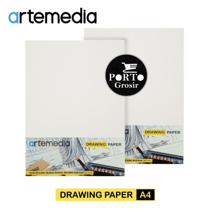 Jual Artemedia Drawing Paper A4 12 Sheet Kertas Gambar Sketsa 150 gsm ...